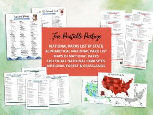 Free Printable List of National Parks in the United States